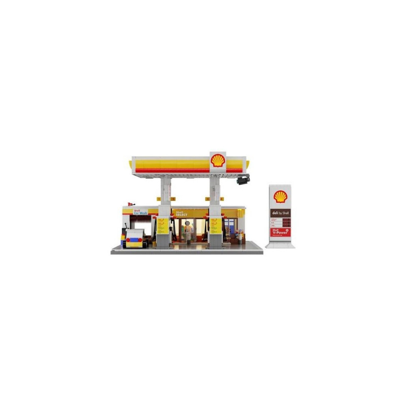 Jamara CaDA Shell Gas station with shop and car wash Bricks - LEGO ...