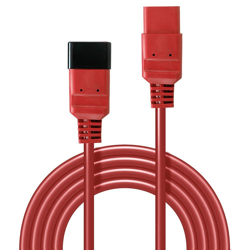 Power Extension Cable - LINDY C20 to C19 Mains Extension Cable, 16A ...