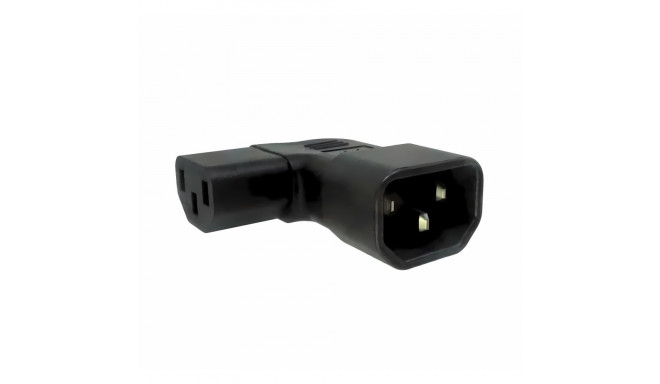 Angled adapter IEC C13 female to IEC C14 male, voltage 230V, max ...