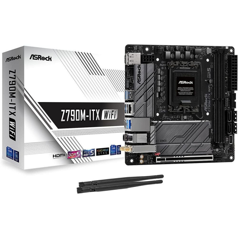 ASRock Z790M-ITX/WIFI, Motherboard - Socket 1700 - Mainboards - Photopoint
