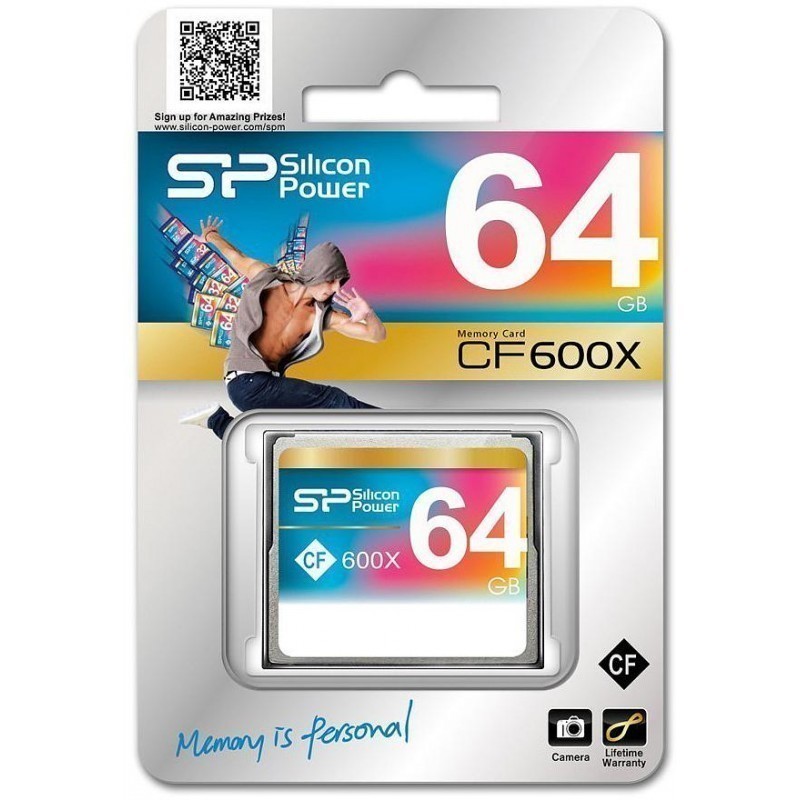 Silicon Power memory card CF 64GB 600x - Memory cards - Nordic Digital