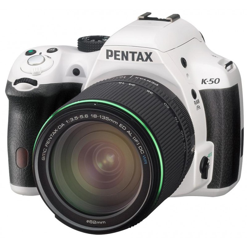 Pentax K-50 + 18-135mm WR Kit, white - DSLRs - Nordic Digital