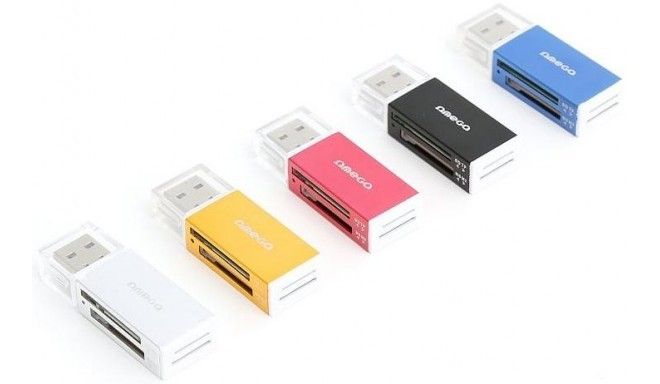 Omega card reader OUCRAW, silver (42027) - Memory card readers - Nordic ...