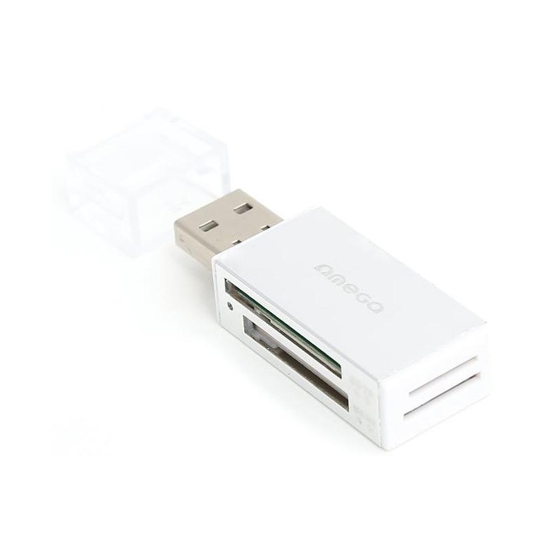 Omega card reader OUCRAW, silver (42027) - Memory card readers - Nordic ...