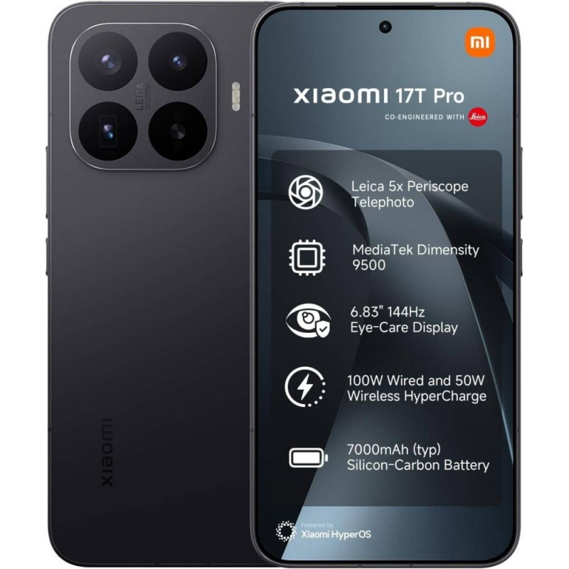 Xiaomi 17T Pro 12/512GB Black - Smartphones - Photopoint