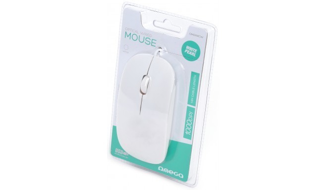 Omega mouse OM-414 Optical, white - Mice - Nordic Digital