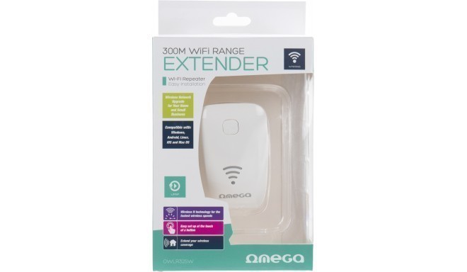Omega Wi-Fi repeater 300Mbps (42300) - Wireless extenders - Nordic Digital